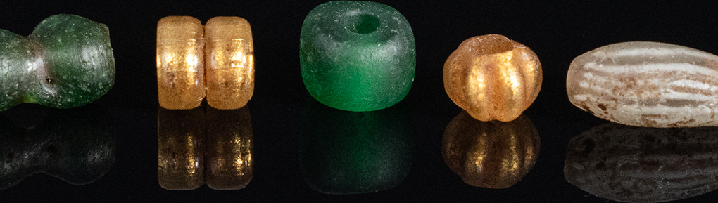 Roman jewelry beads decorated with gold glass beads, Roman collection ...