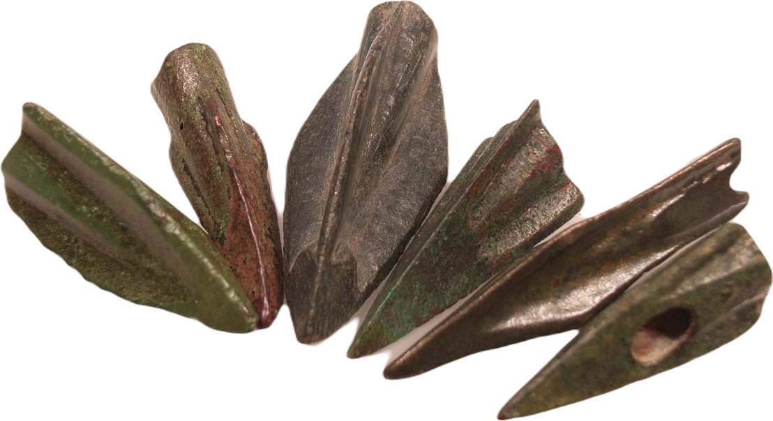 Greco-Roman arrowhead group made of bronze and Scythian Persian shapes ...