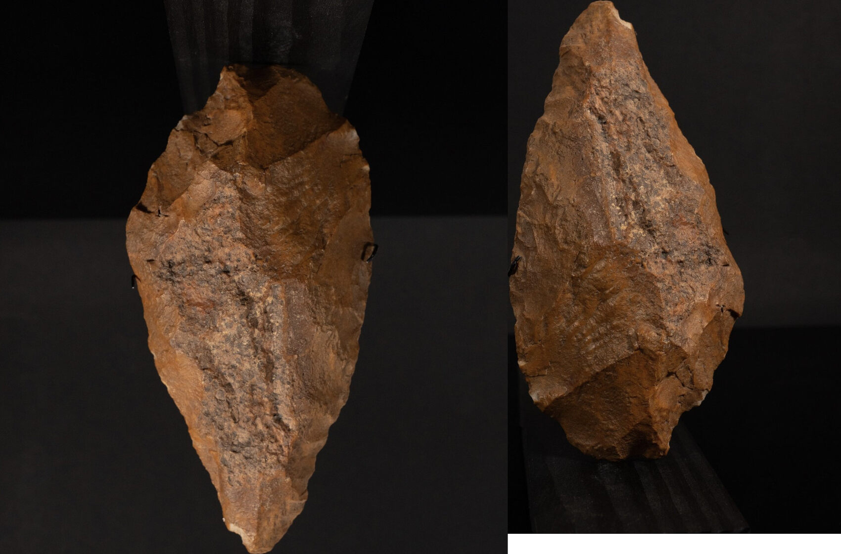 Hand ax from the Paleolithic period. Paleolithic stone ax collection ...