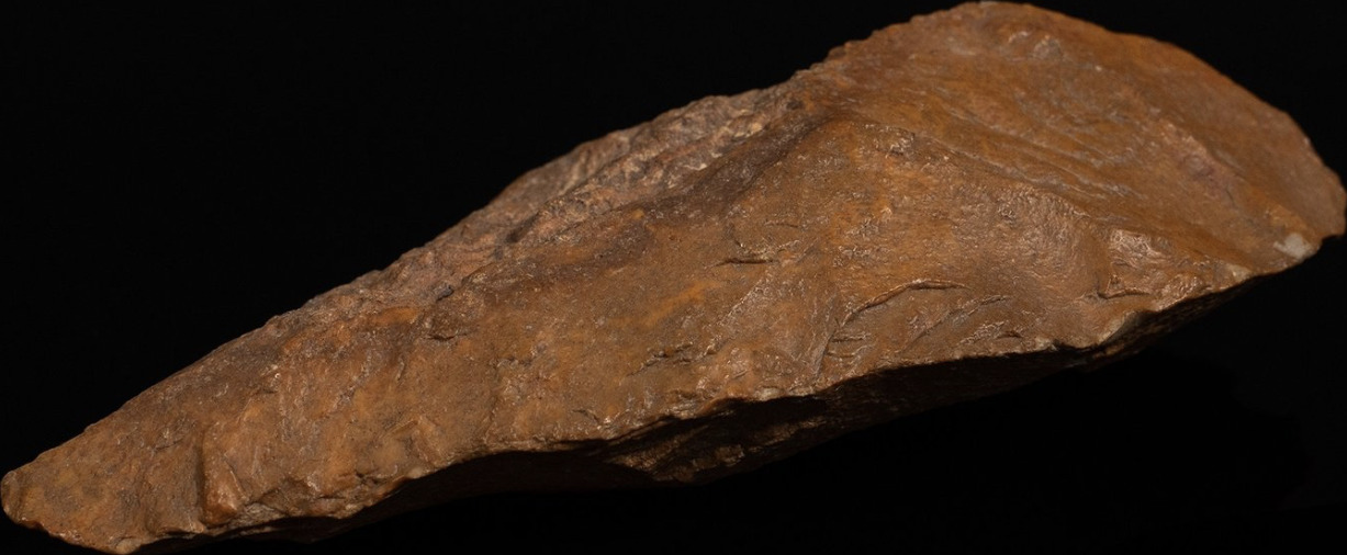 Hand ax from the Paleolithic period. Paleolithic stone ax collection ...