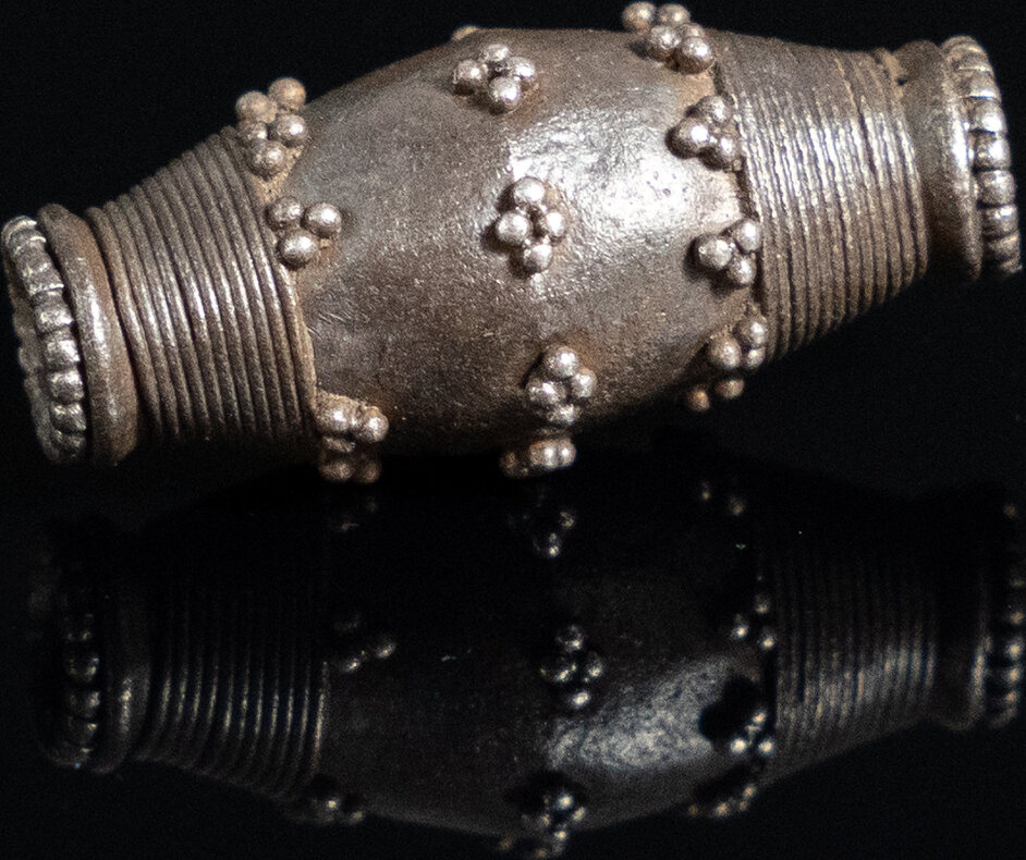 Magnificent jewelry bead made of silver from the Viking Age, medieval ...