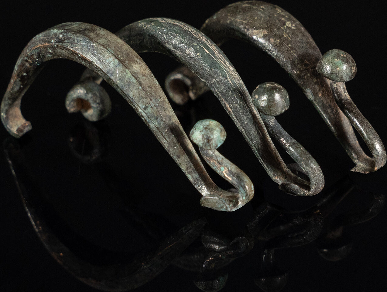 Bronze Age jewelry group with brooches and rings from the bronze ...