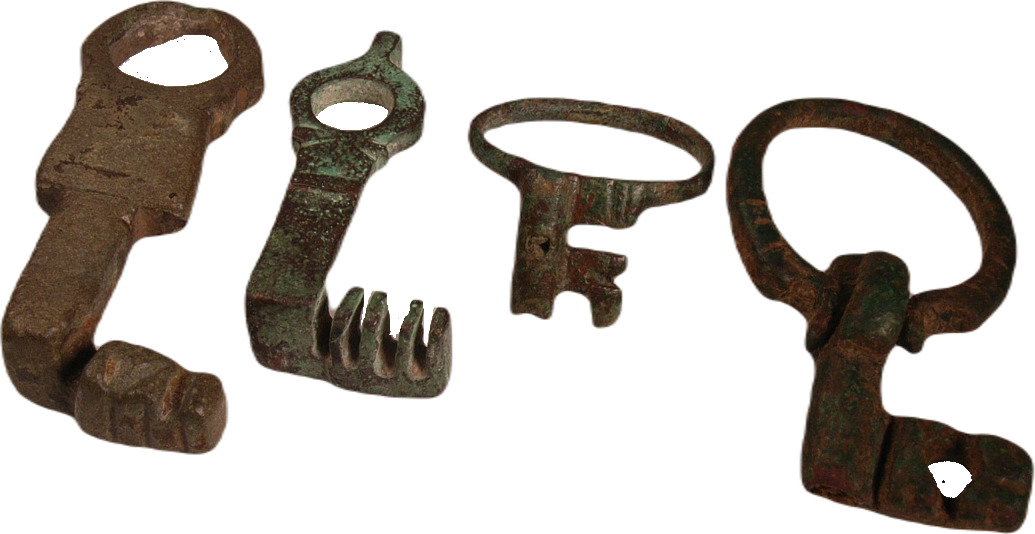 Roman key group among others. with turning aid, key Roman Empire rare ...