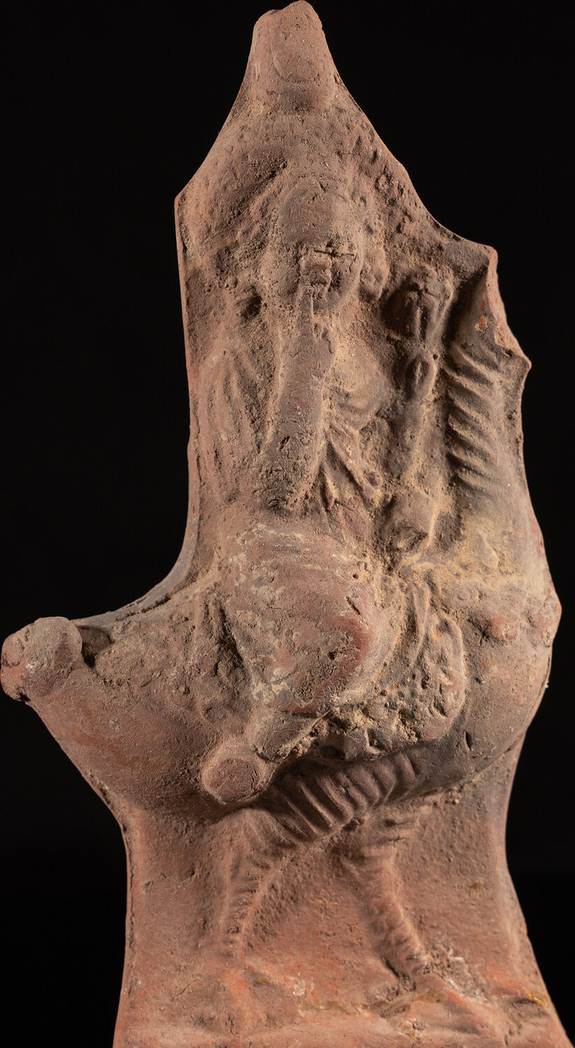 Greek ceramic figure of Harpocrates on a goose, around 3rd - 2nd ...