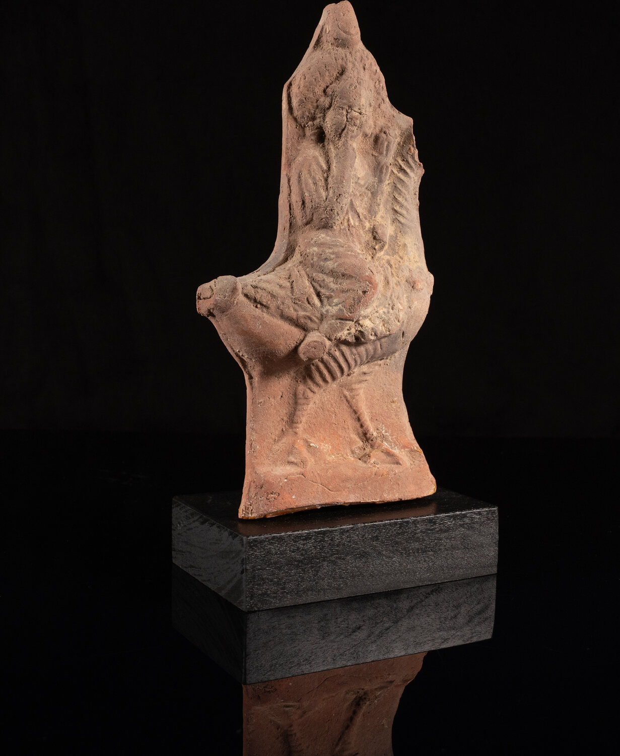 Greek ceramic figure of Harpocrates on a goose, around 3rd - 2nd ...