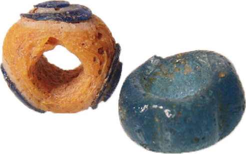 Rare: Two glass Celtic eye beads, antique bead collection, Celts | MA-Shops