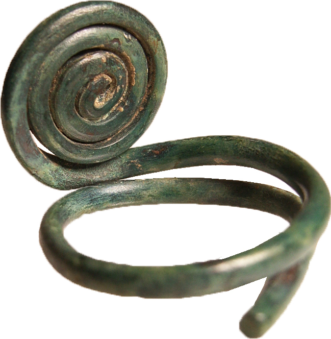 UNIQUE: Rarely decorated spiral finger ring from the Bronze Age from an ...