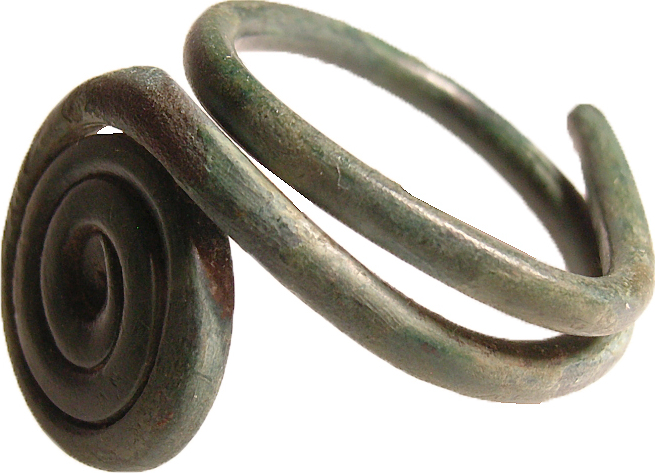 UNIQUE: Rarely decorated spiral finger ring from the Bronze Age from an ...