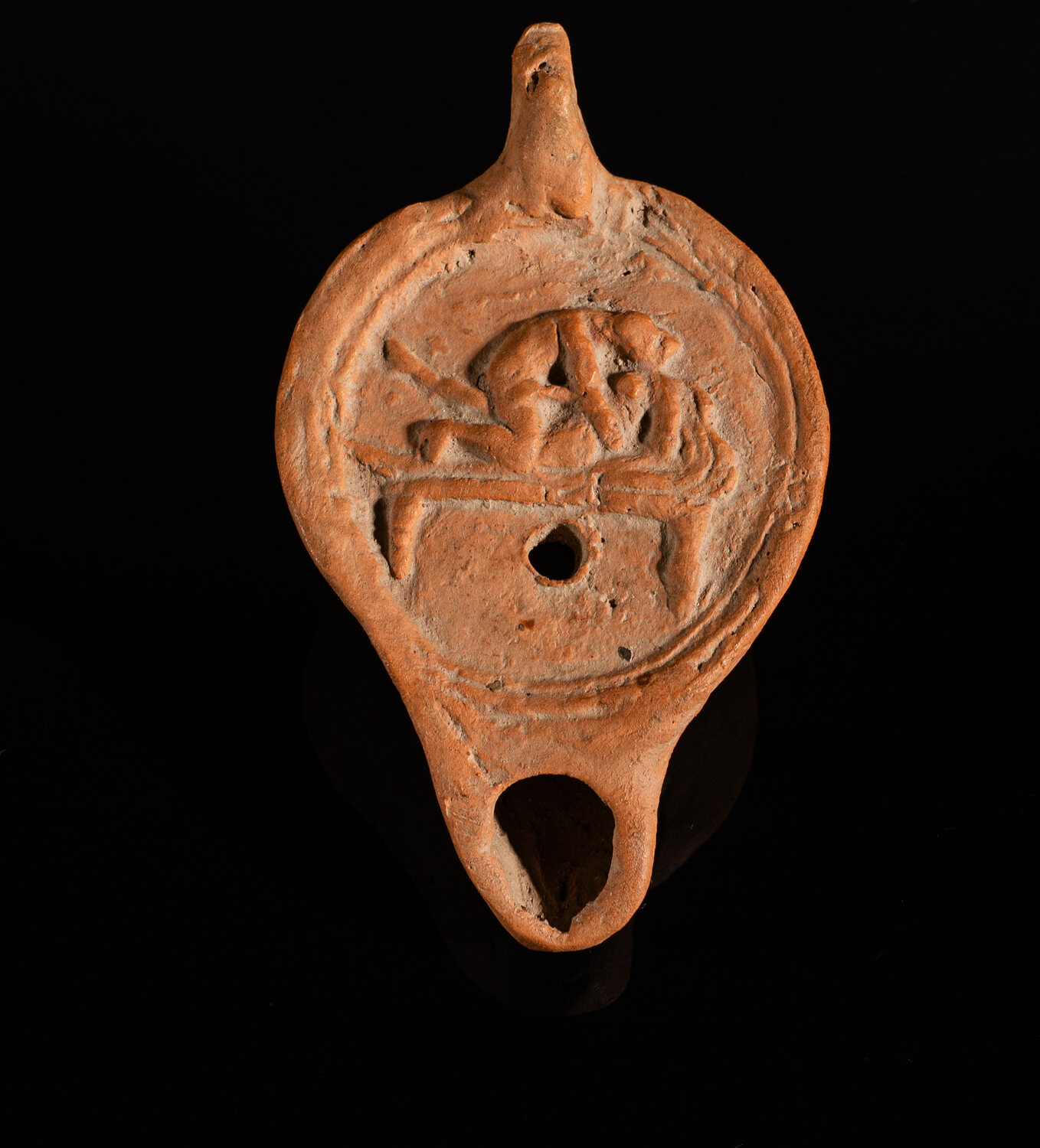 Roman oil lamp with an erotic scene | MA-Shops