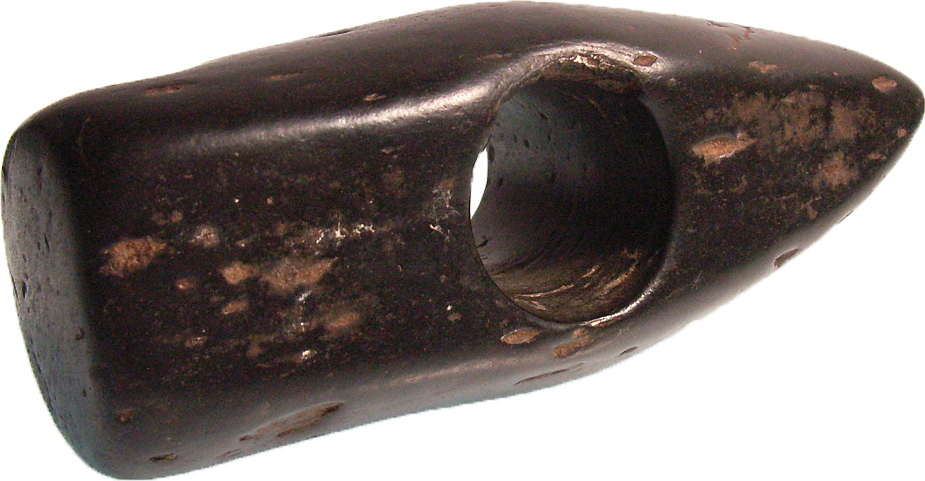 Excellent battle axe: Beautiful basalt LOCHBEIL, Neolithic Stone Age ...