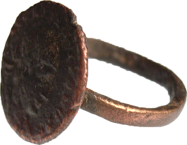 SENATOR RING: Roman finger ring with senator / emperor - made of bronze ...