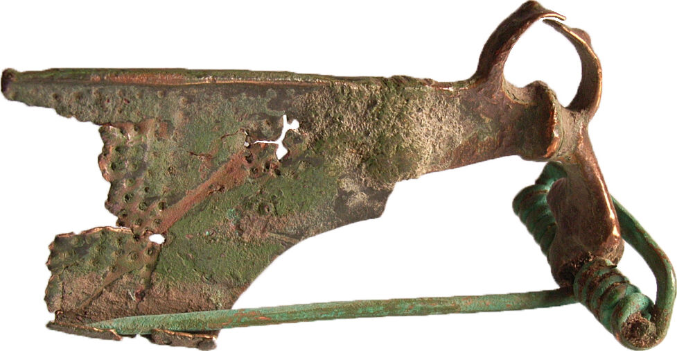 Large Roman crown Pannonia robe fibula, ancient ROMANS COLLECTION rare ...