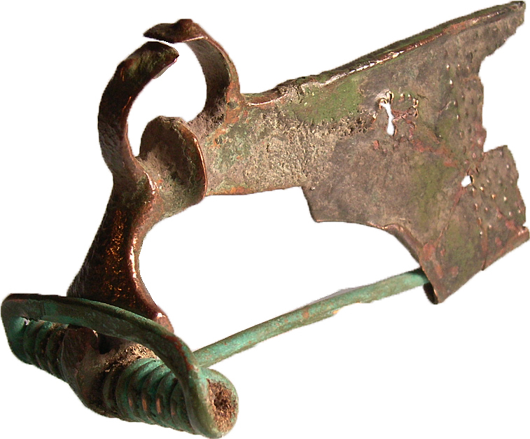 Large Roman crown Pannonia robe fibula, ancient ROMANS COLLECTION rare ...