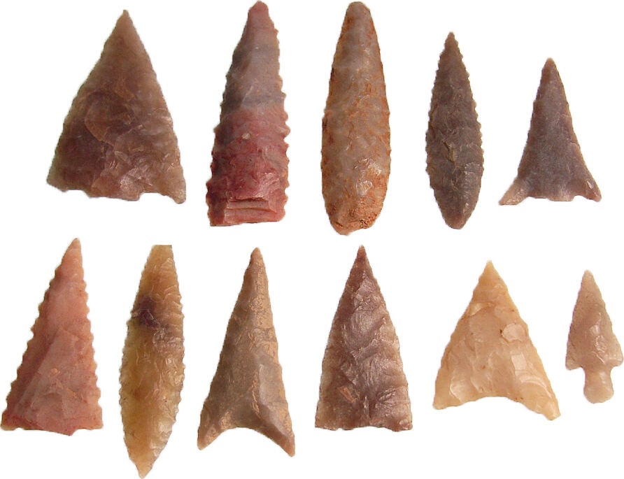 Arrowhead collection from the Neolithic / Stone Age - Sahara, Agate/Flint | MA-Shops