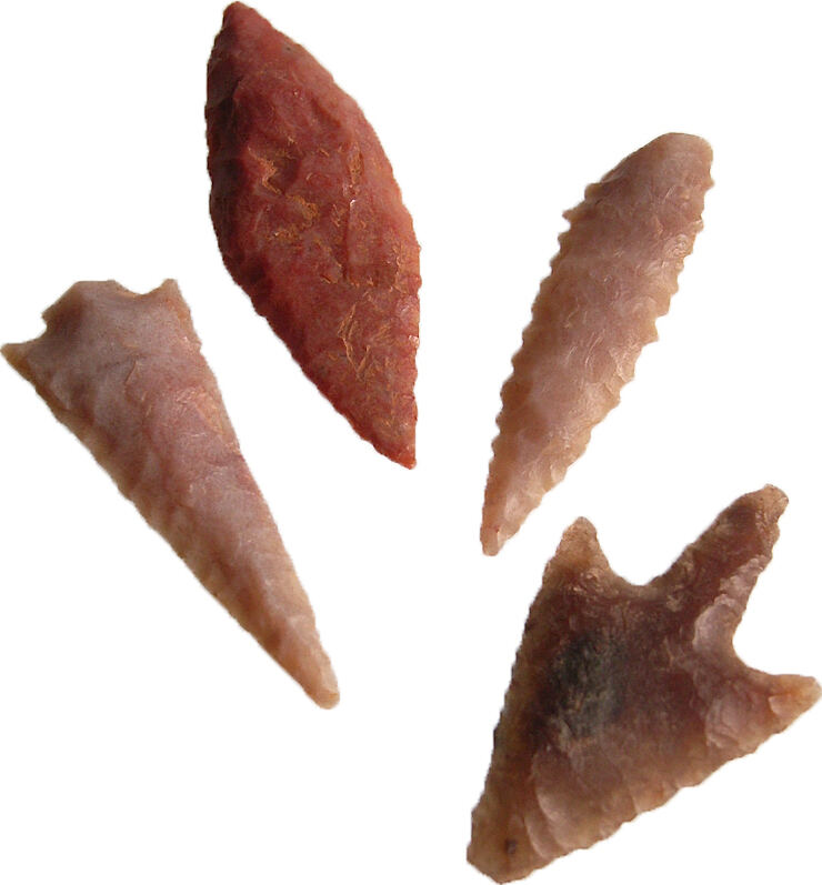 Neolithic arrowhead collection from the Stone Age - Sahara prehistoric ...