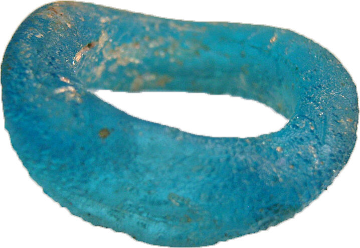 Roman glass ring / finger ring - Roman - azure glass, antique jewelry ...