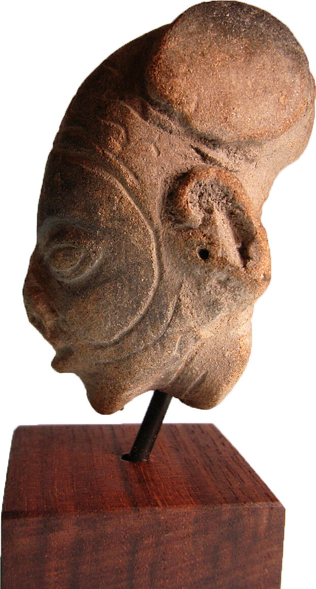 Pre-Columbian: Helmeted ceramic head warrior, Inca and Maya, Tumaco-La ...
