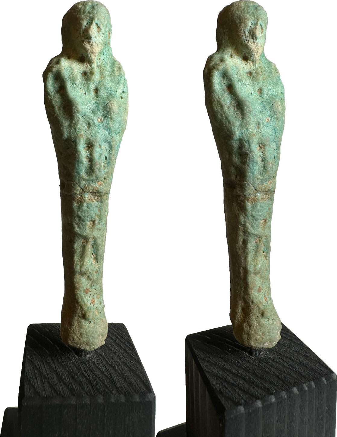 RARE: Large Egyptian Shabti statue, faience pharaoh - ancient Egypt ...