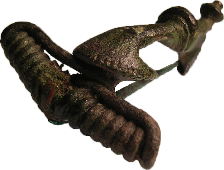 Filigree Roman trumpet fibula, ancient ROMANS COLLECTION, rare | MA-Shops