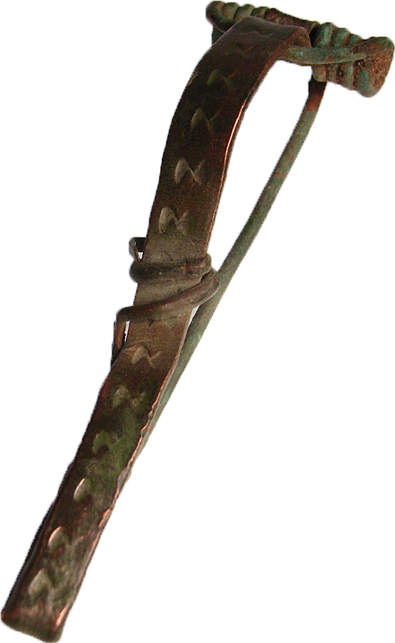 Magnificent specimen: Celtic fibula with heavily decorated tongue ...