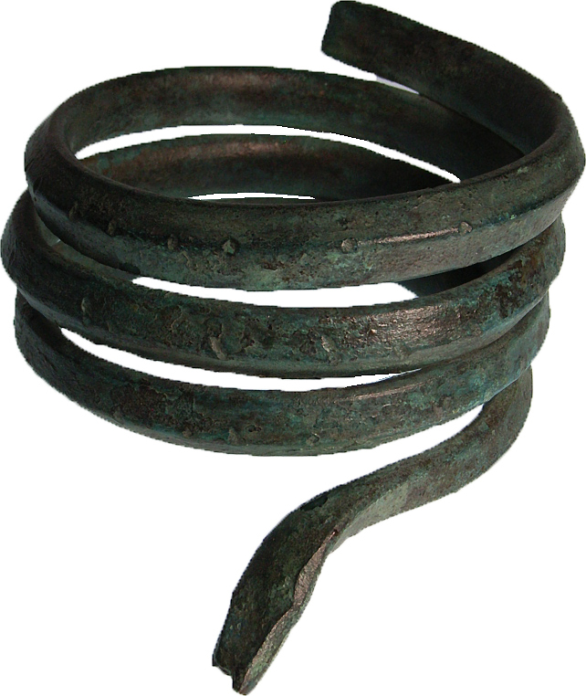 Magnificent specimen: massive snake bracelet, Bronze Age urn field ...