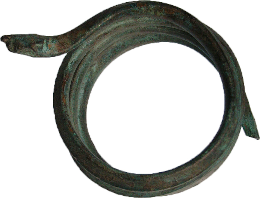 Magnificent specimen: massive snake bracelet, Bronze Age urn field ...