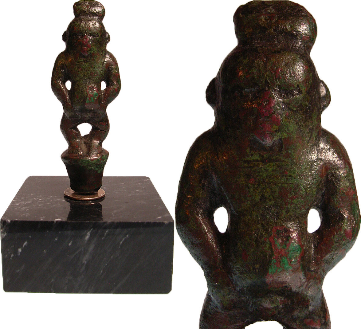 Large Egyptian BES deity bronze figure, estate collection Egypt ...