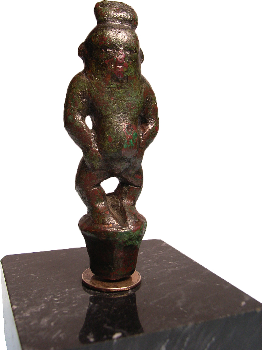 Large Egyptian BES deity bronze figure, estate collection Egypt ...