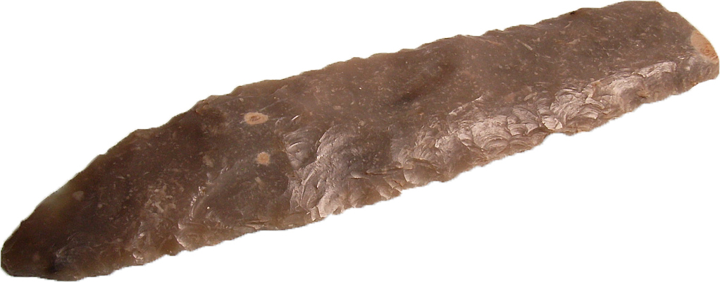 Stone Age knife: Silex blade from the Neolithic, Northern Germany ...