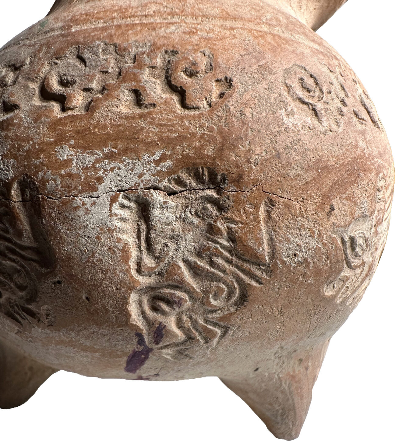 RAR: Ritual, cup-like vessel body on legs, South America Inca Maya cult ...