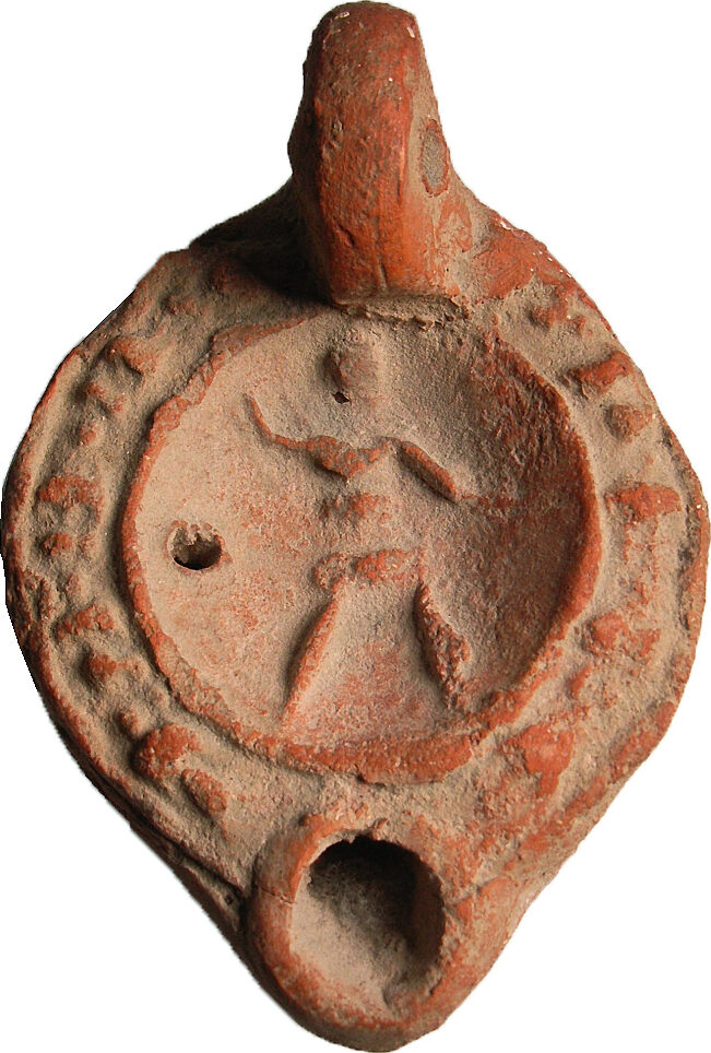 Roman oil lamp with warrior, legionary illustration - Oil lamp ...