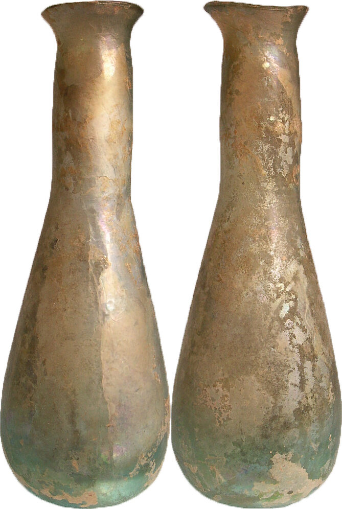 Roman glass bottle/ointment vessel, unguentarium, balsamarium ...