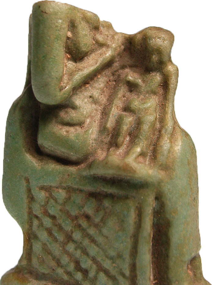 Egyptian Isis with Horus boy pendant, antique jewelry made of faience ...