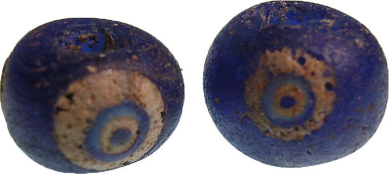 EXCELLENT: 2 Roman eye beads, jewelry bead - Roman - antique jewelry ...