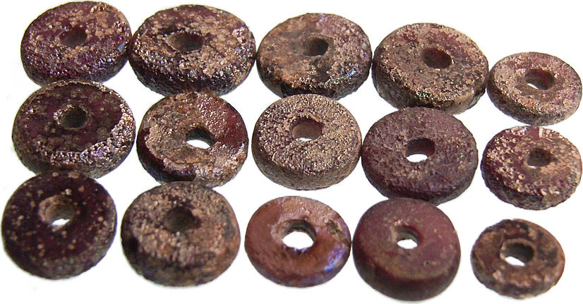 Roman Glass Beads, Purple - Roman Empire - 2-4th c. century AD | MA-Shops