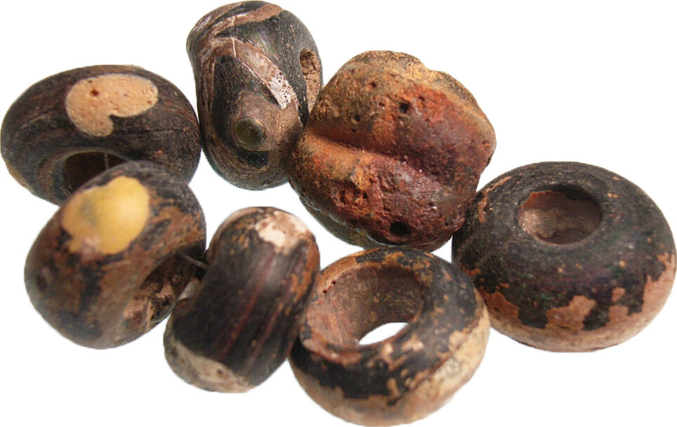 Group of: Roman eye beads, jewelry beads - Roman - antique jewelry ...