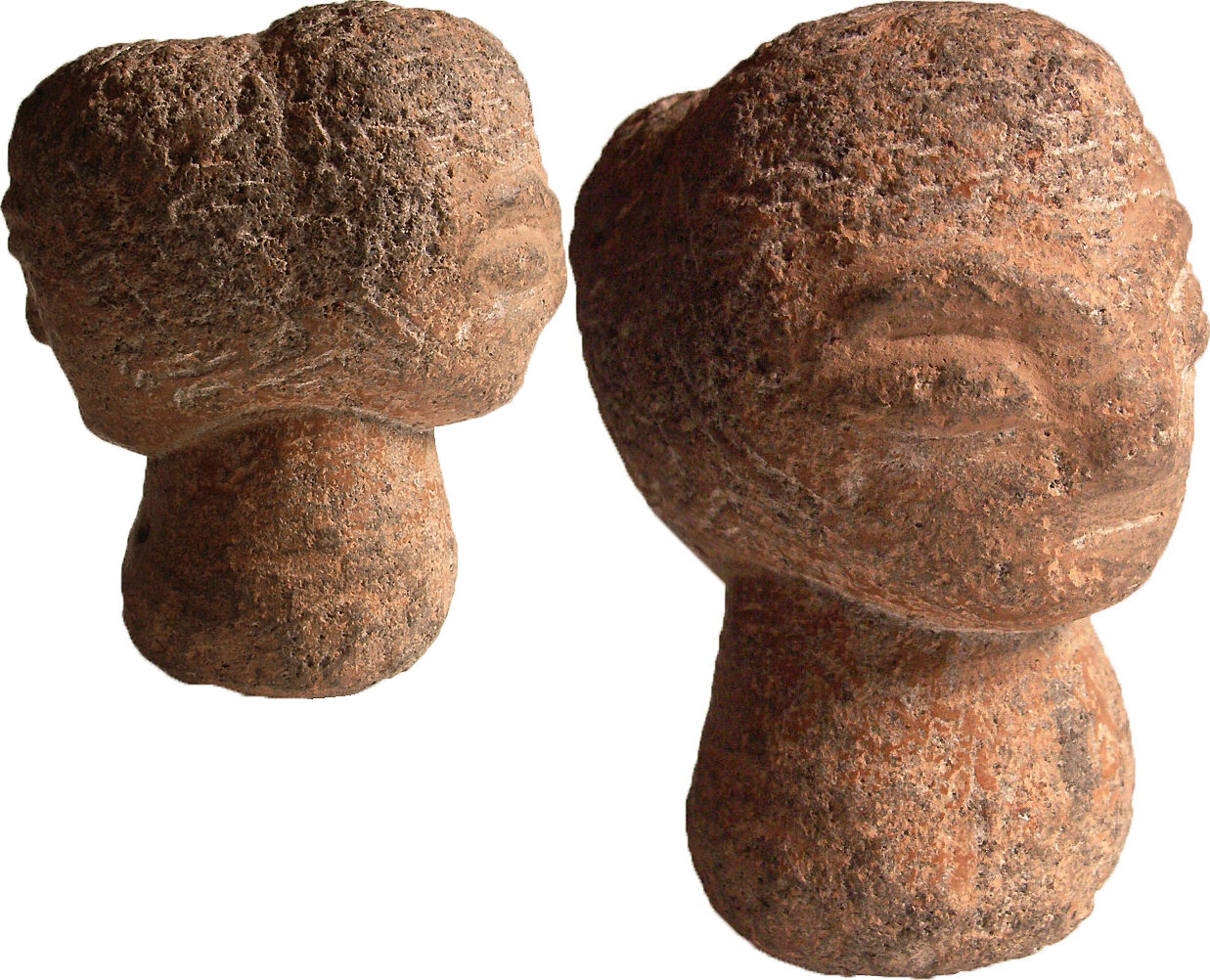 Stone double-headed figure - ancient Janus head from northern Syria, ca ...