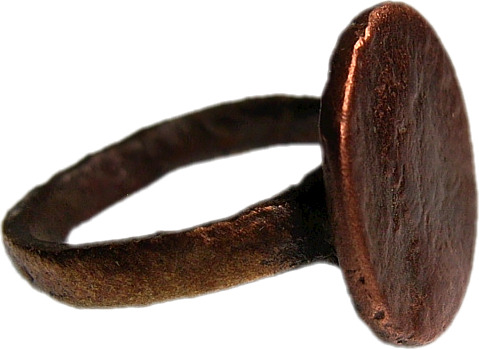 SENATOR RING: Roman finger ring with senator / emperor - made of bronze ...