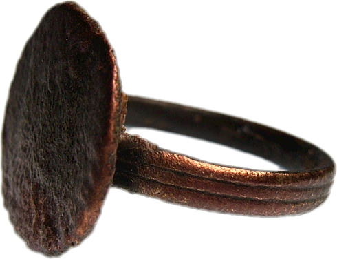 SENATOR RING Roman finger ring with Senator / Emperor - made of bronze ...