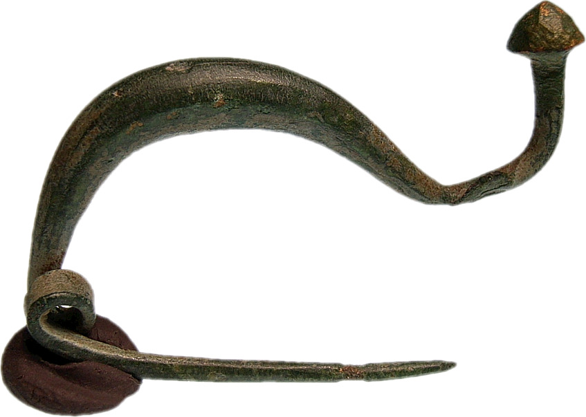 Celtic bow fibula Robe fibula made of bronze Celts collection, La Tène ...