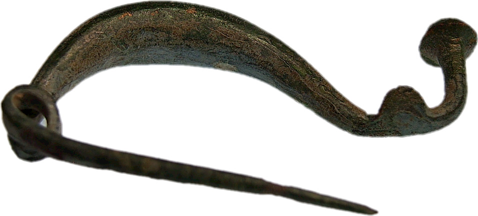 Celtic bow fibula Robe fibula made of bronze Celts collection, La Tène ...