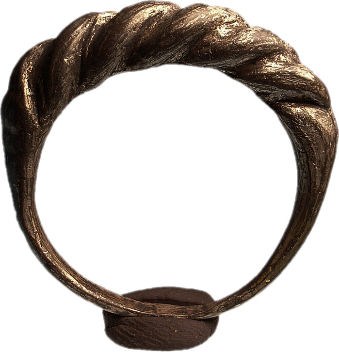 Braided Viking finger ring made of solid silver Viking culture ...