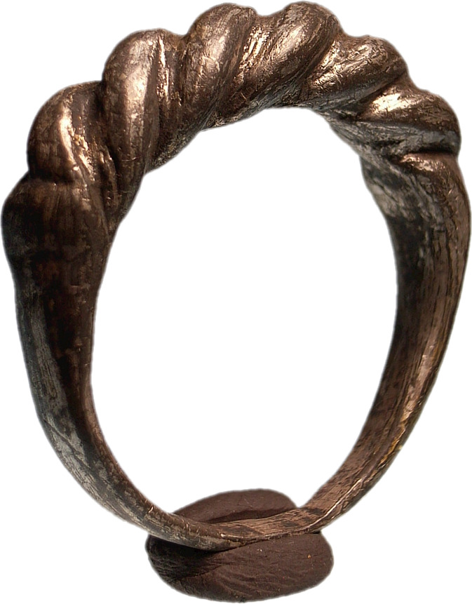 Braided Viking finger ring made of solid silver Viking culture ...