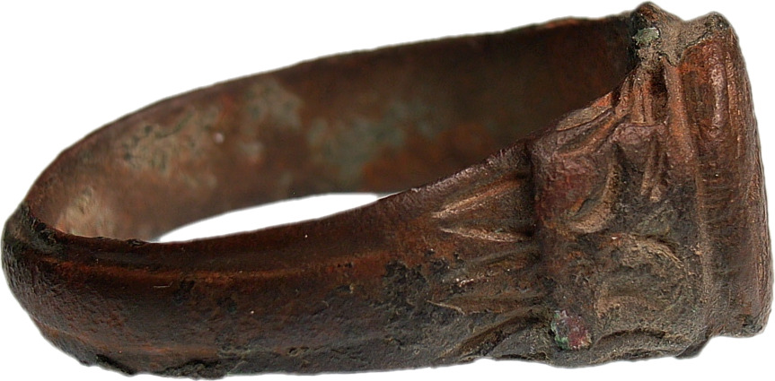 Roman signet ring with cross symbol ancient jewelry legionary finger ...