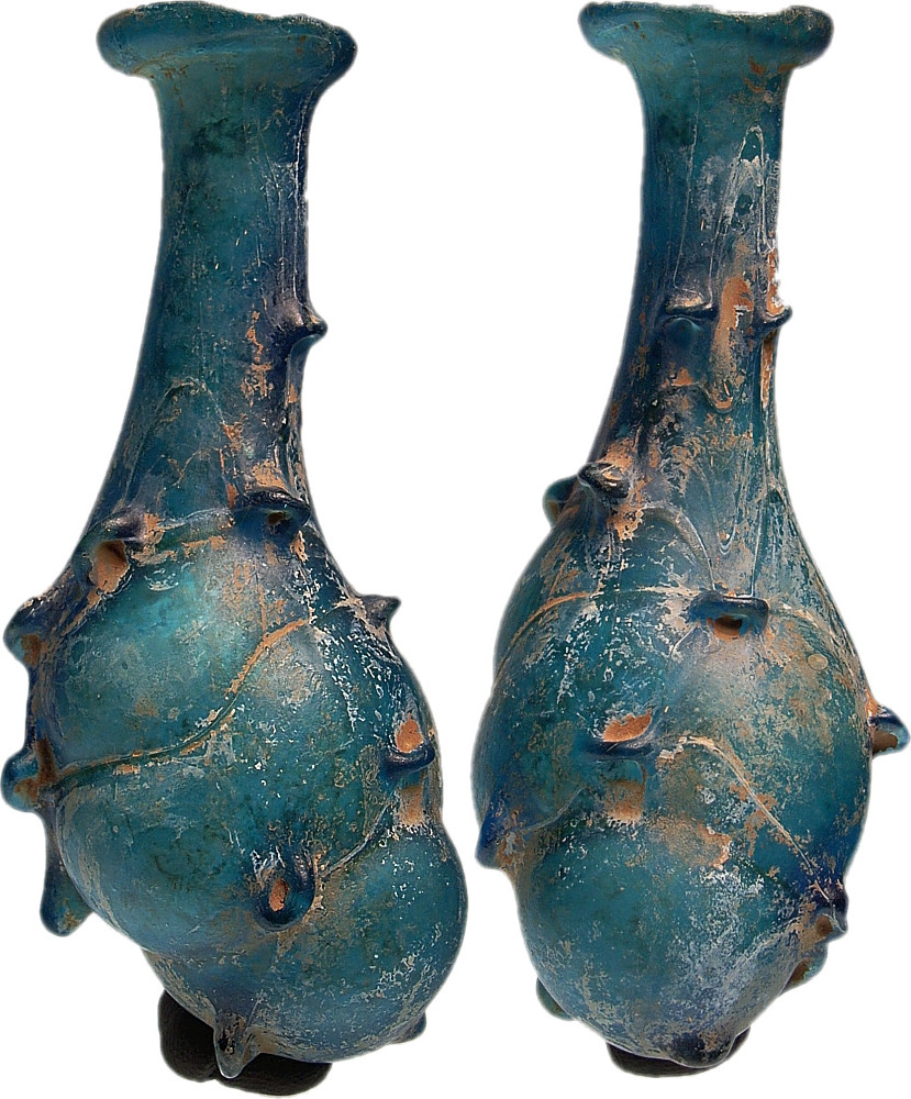 Antique Roman glass bottle from the Rhineland Roman 1st century BC ...