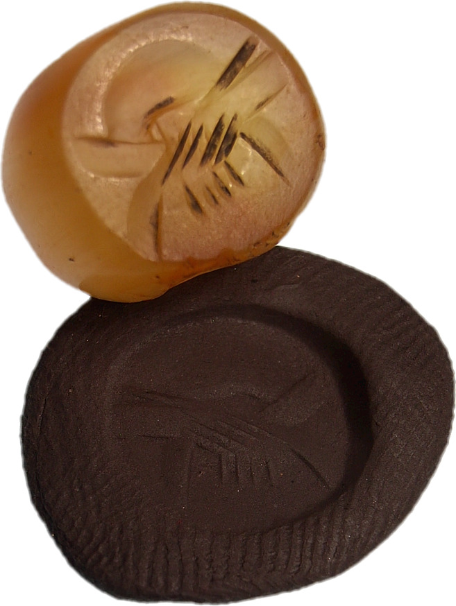 Sasanian seal stamp with hand decoration from chalcedony Sasanian ...