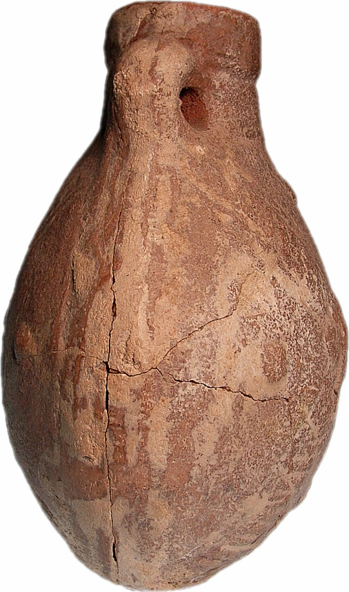 Roman pilgrim bottle ceramic decoration Mediterranean antiquities ...