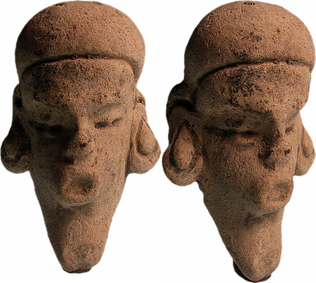 Ancient pre-Columbian gods idol head death cult Maya Inca South America ...