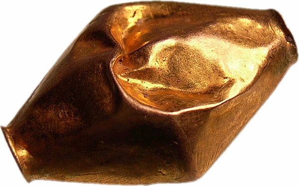 Roman gold jewelry bead in the shape of a date, antiquity collection ...