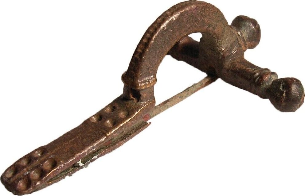 RARITY: Large Roman onion button robe fibula, the RÖMER in Germany EF ...